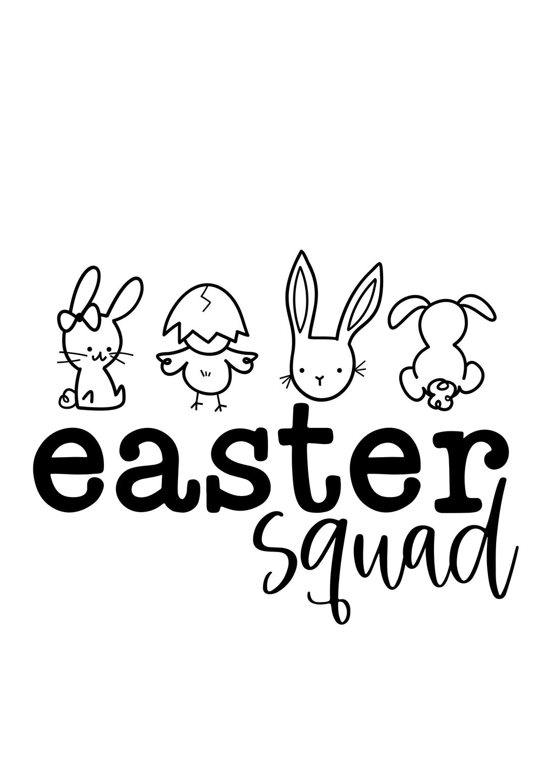 Easter Squad, Easter Best Friends, Cricut Design Cut Files SVG PNG JPG ...