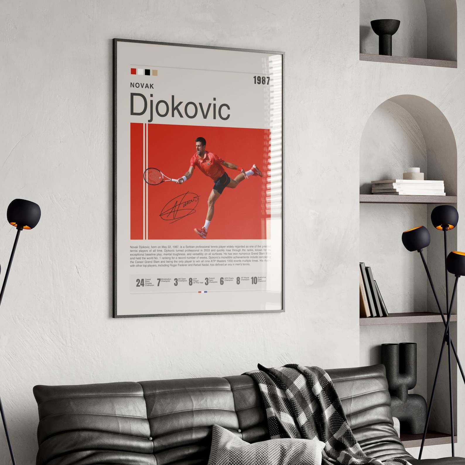 Novak Djokovic Poster Print,tennis Poster, Motivational Poster, Sports ...