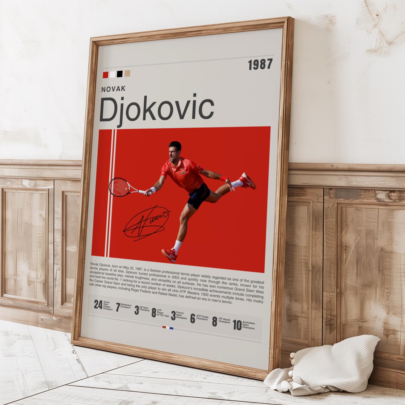 Novak Djokovic Poster Print,tennis Poster, Motivational Poster, Sports ...