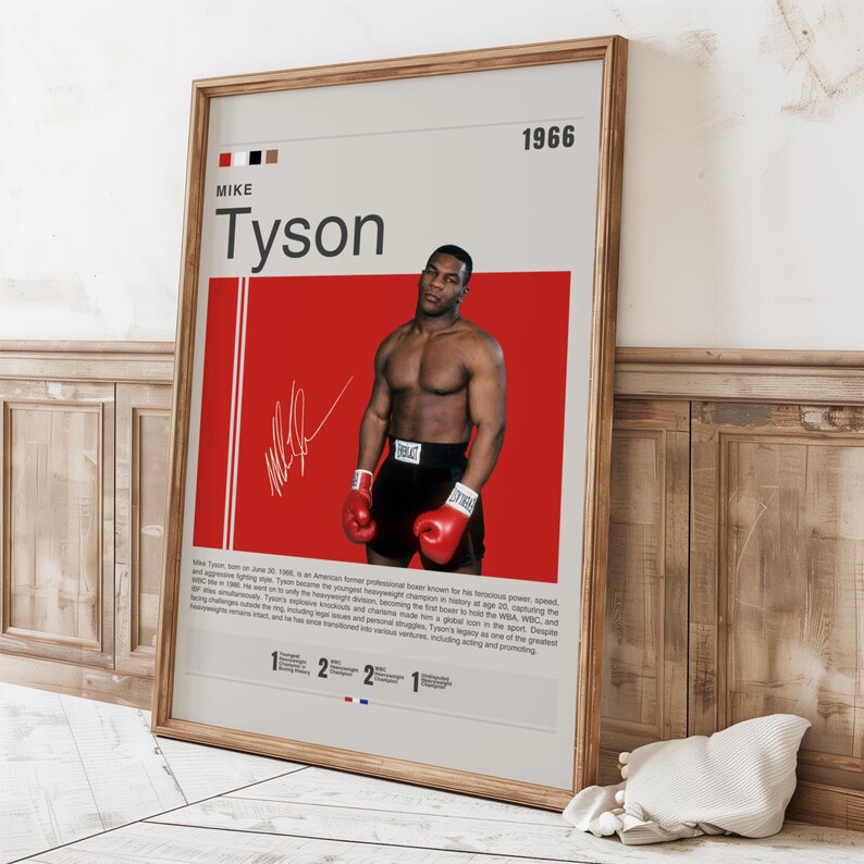 Mike Tyson Poster Print,boxing Poster, Fighter Print,sports Poster ...