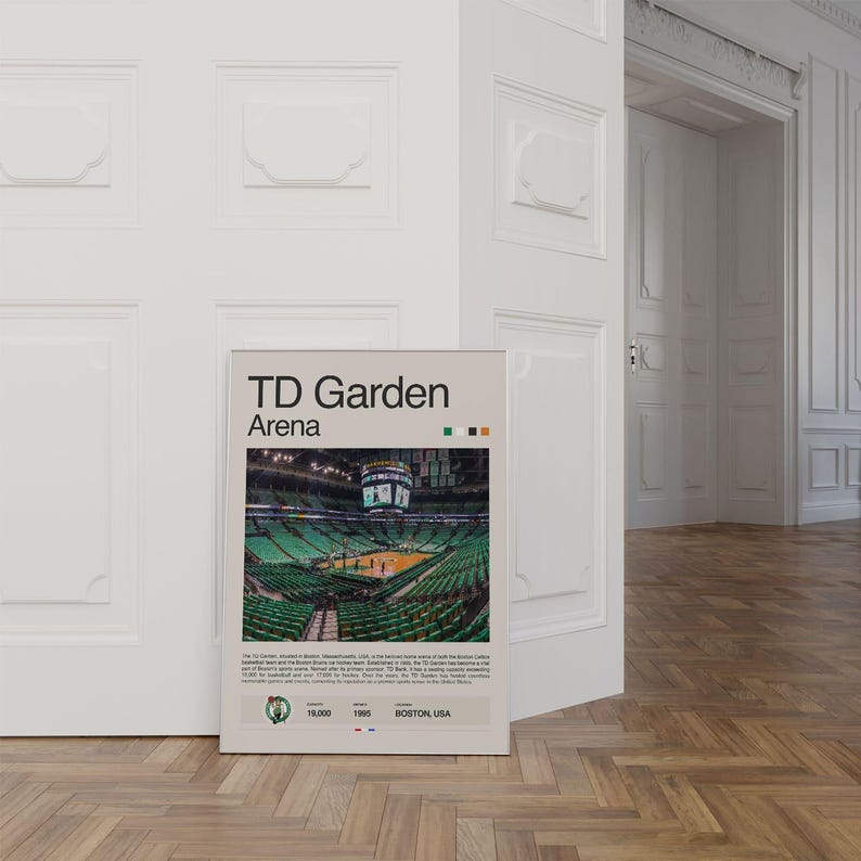 TD Garden Poster Mid Century Modern, Preppy Prints Vintage Poster ...