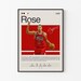 Derrick Rose Poster, Chicago Bulls, NBA Poster, Sports Poster, Mid ...