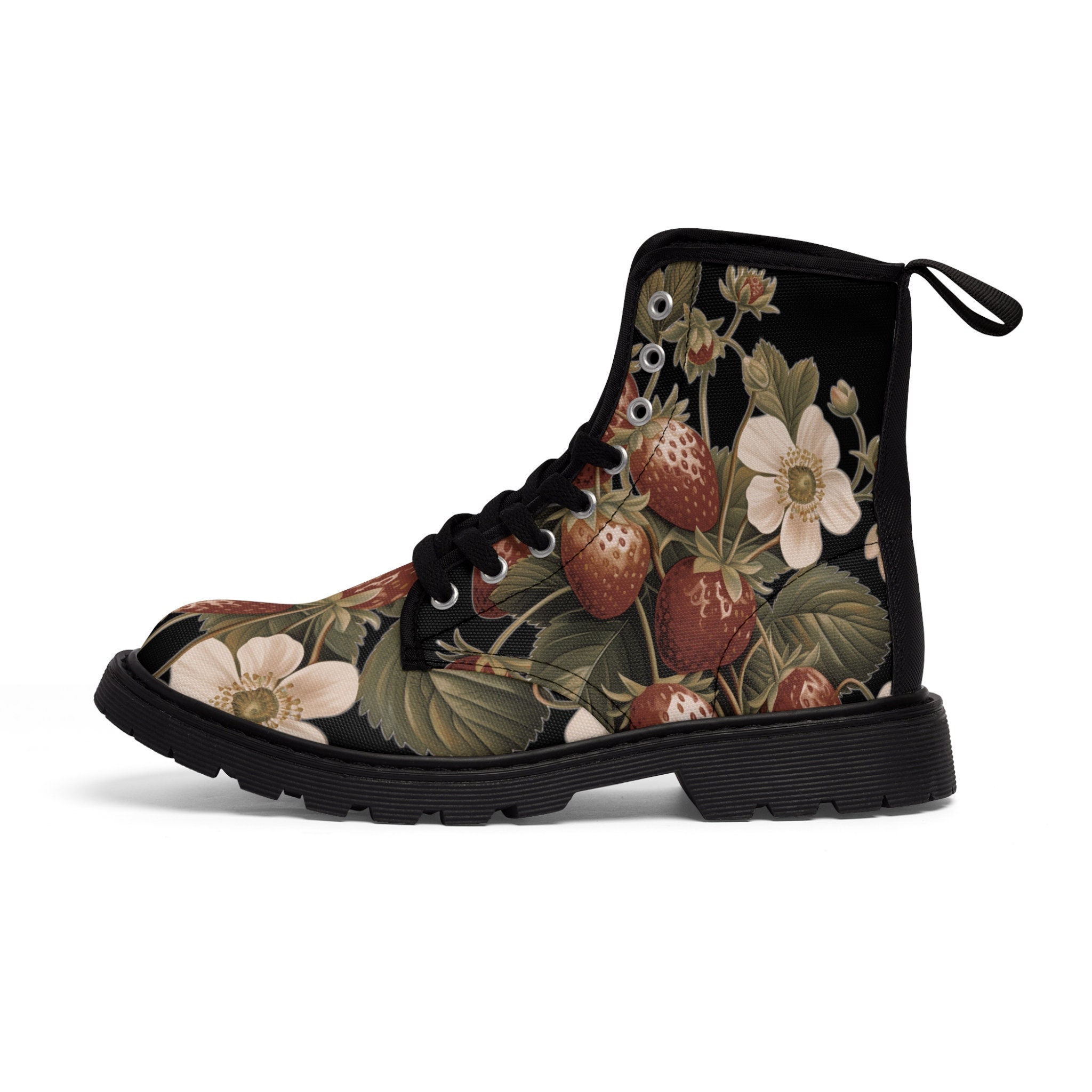 Strawberry Flowers Womens Boot Cute Cottagecore Boots Gift for - Etsy