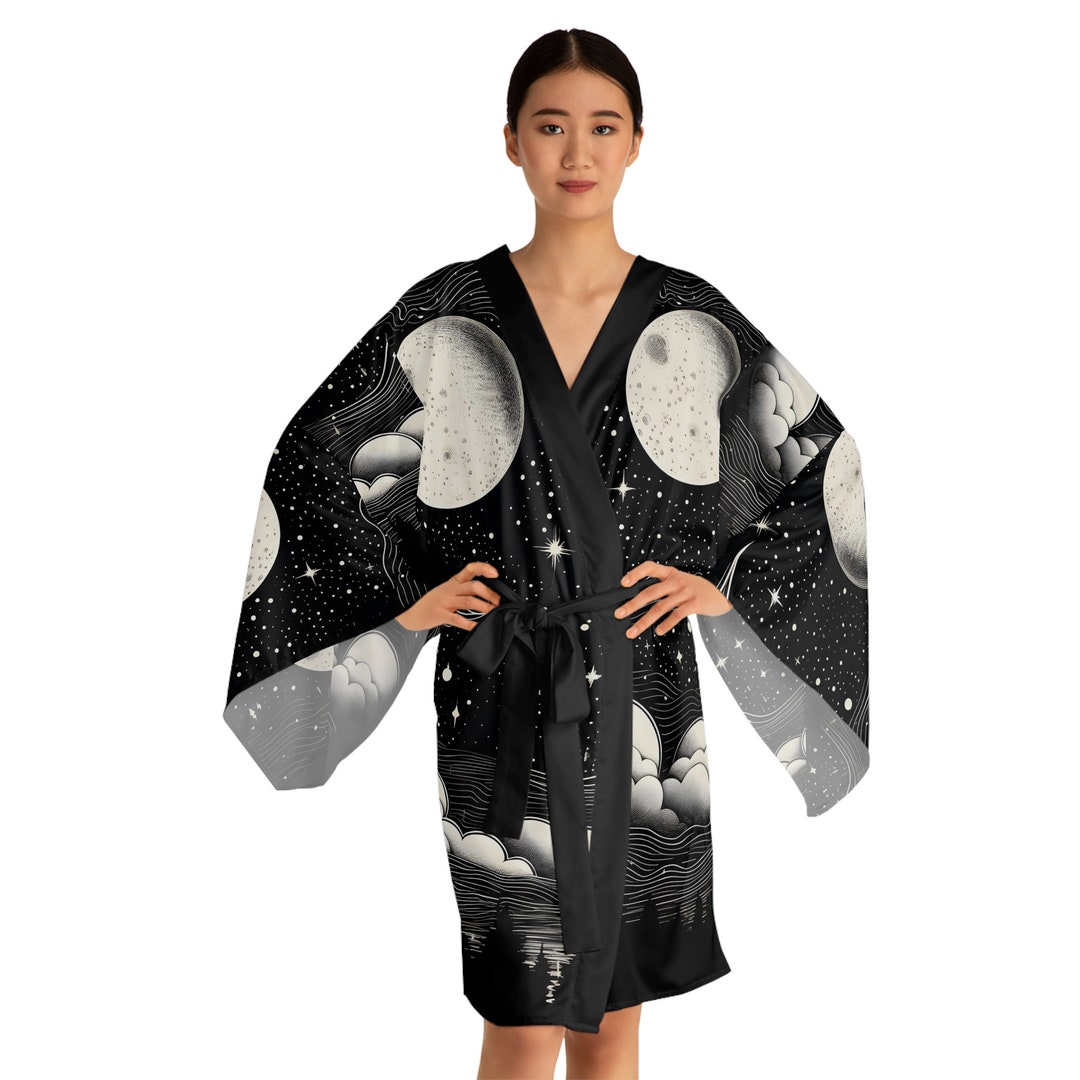 Starry Night Sky Kimono Robe Mothers Day Gift, Kaftan Beach Cover up ...