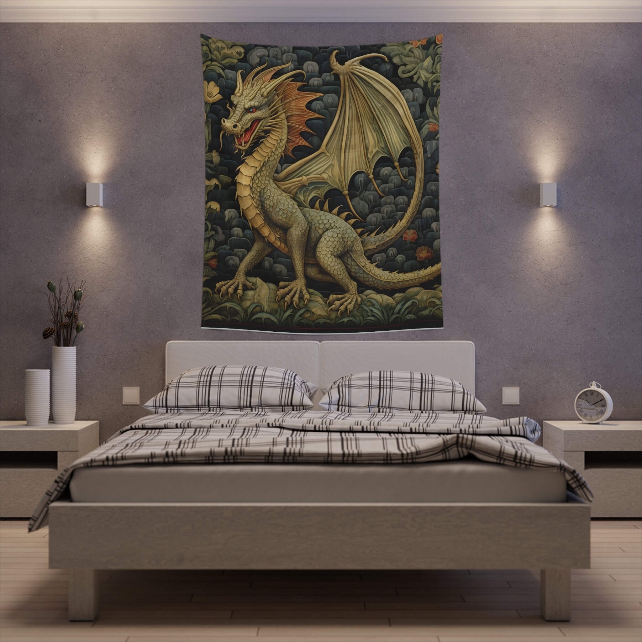 Medieval Tapestry, Medieval Wall Art, Medieval Castle, Medieval Dragon ...