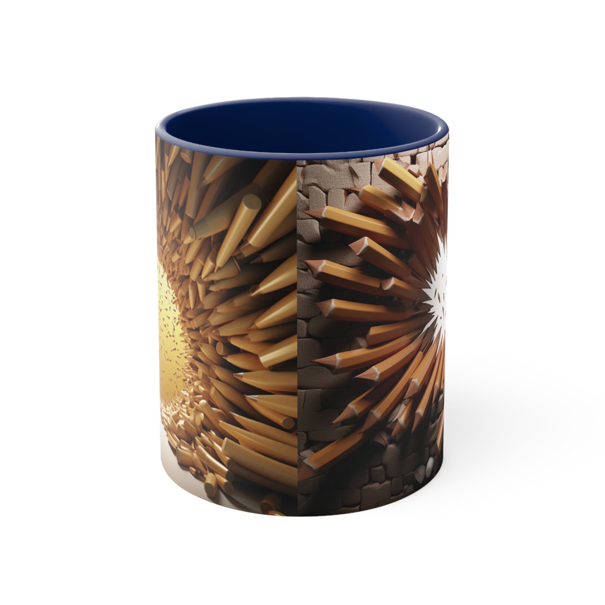 3d Pencil Cup Coffee Pencil Cup 3d Landscape Mug Hole in - Etsy