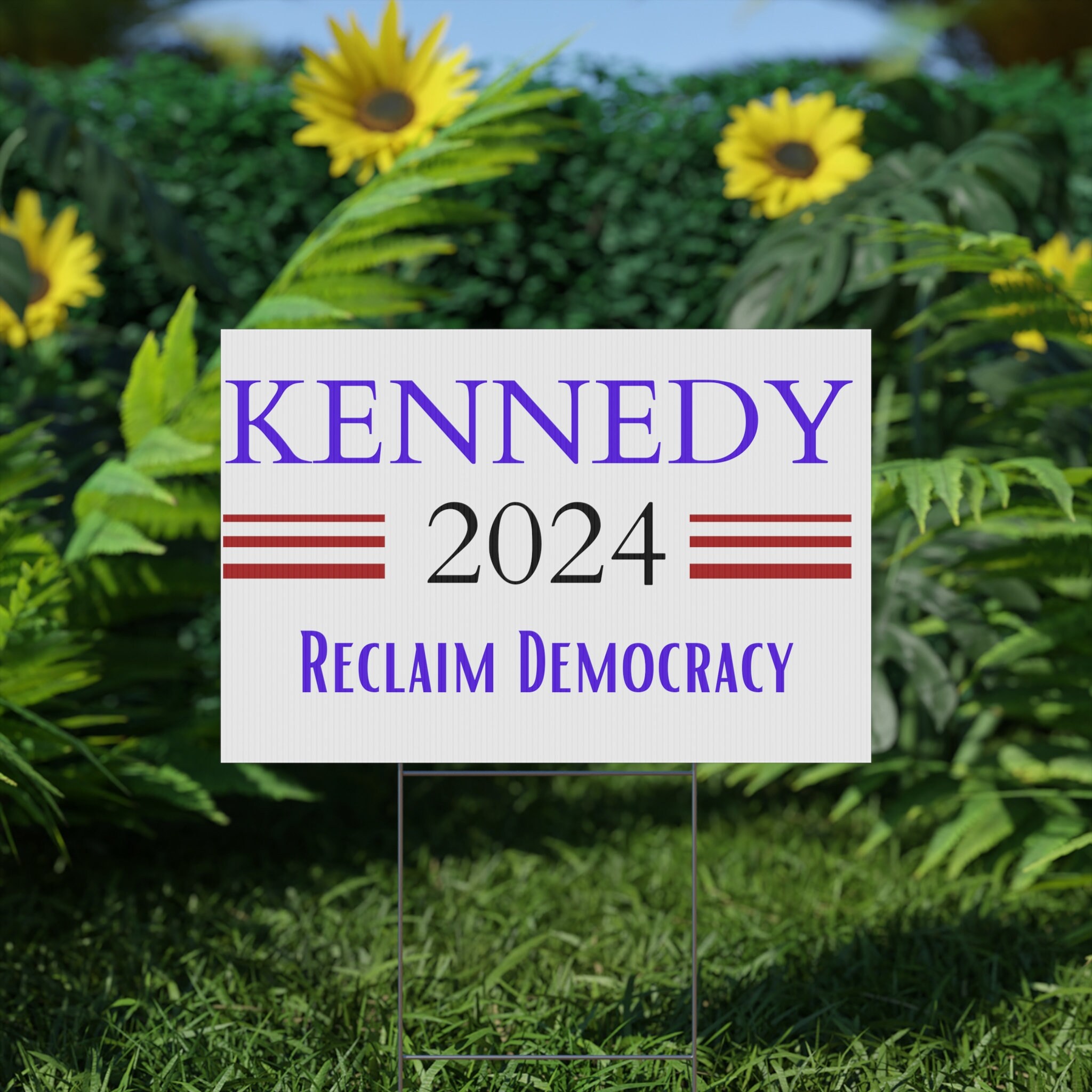 Kennedy Yard Sign of Rfk Yard Sign Kennedy 2024 Banner Rfk Jr Yard Sign ...