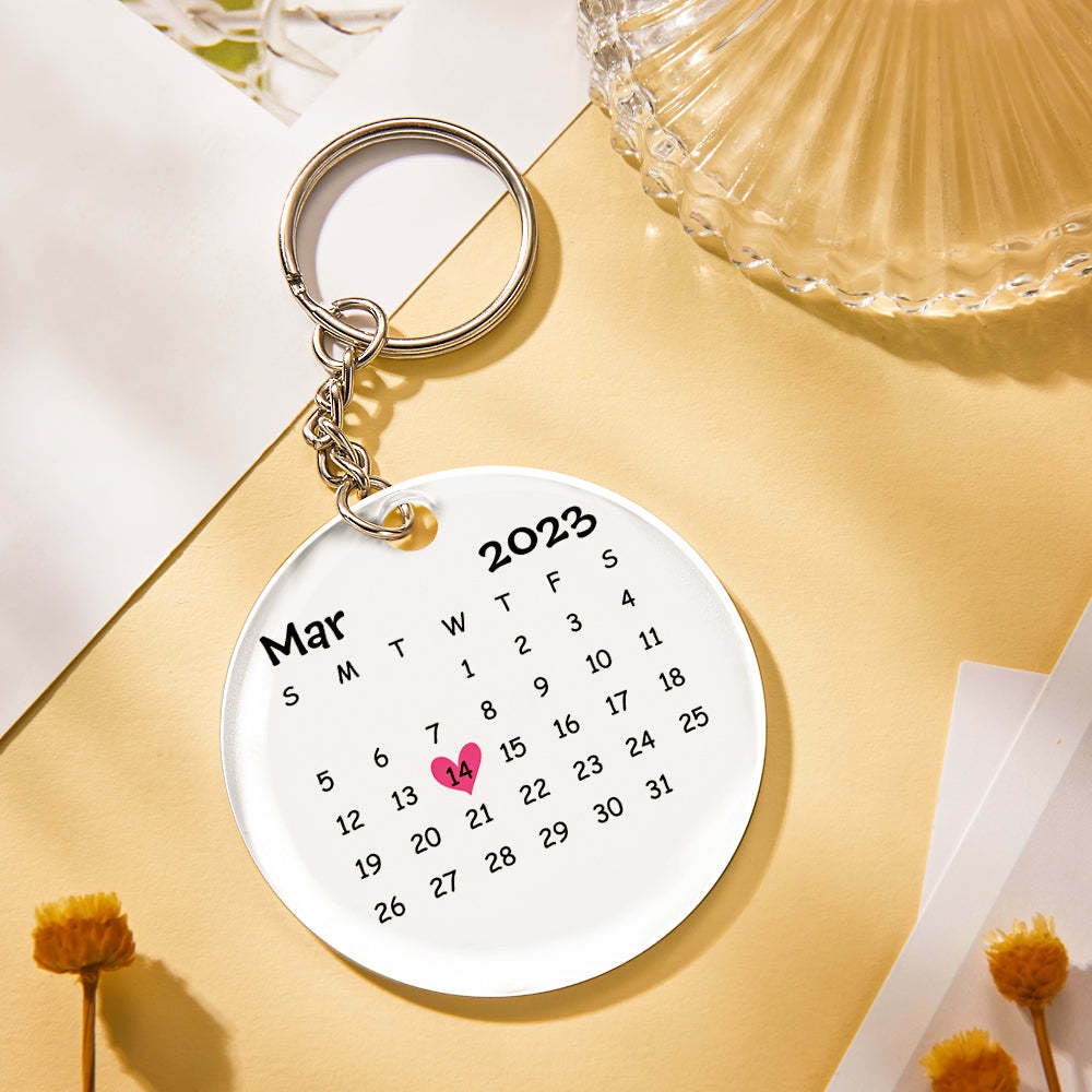 Custom Music Song Calendar Keychains Scannable Spotify Code Acrylic Gifts for Couple - Etsy
