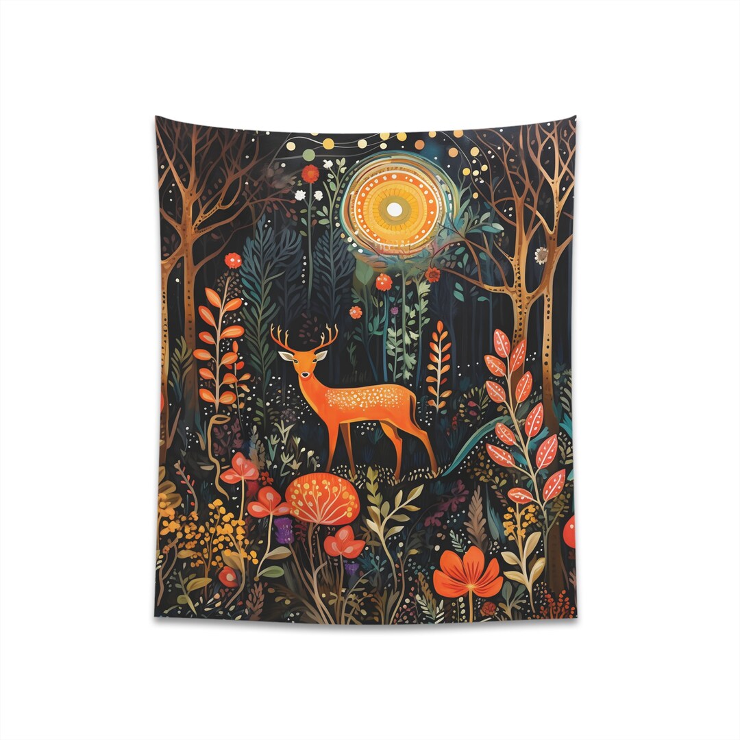 Woodland Landscape, Boho Tapestry, Forest Tapestry, the Forest, Small ...