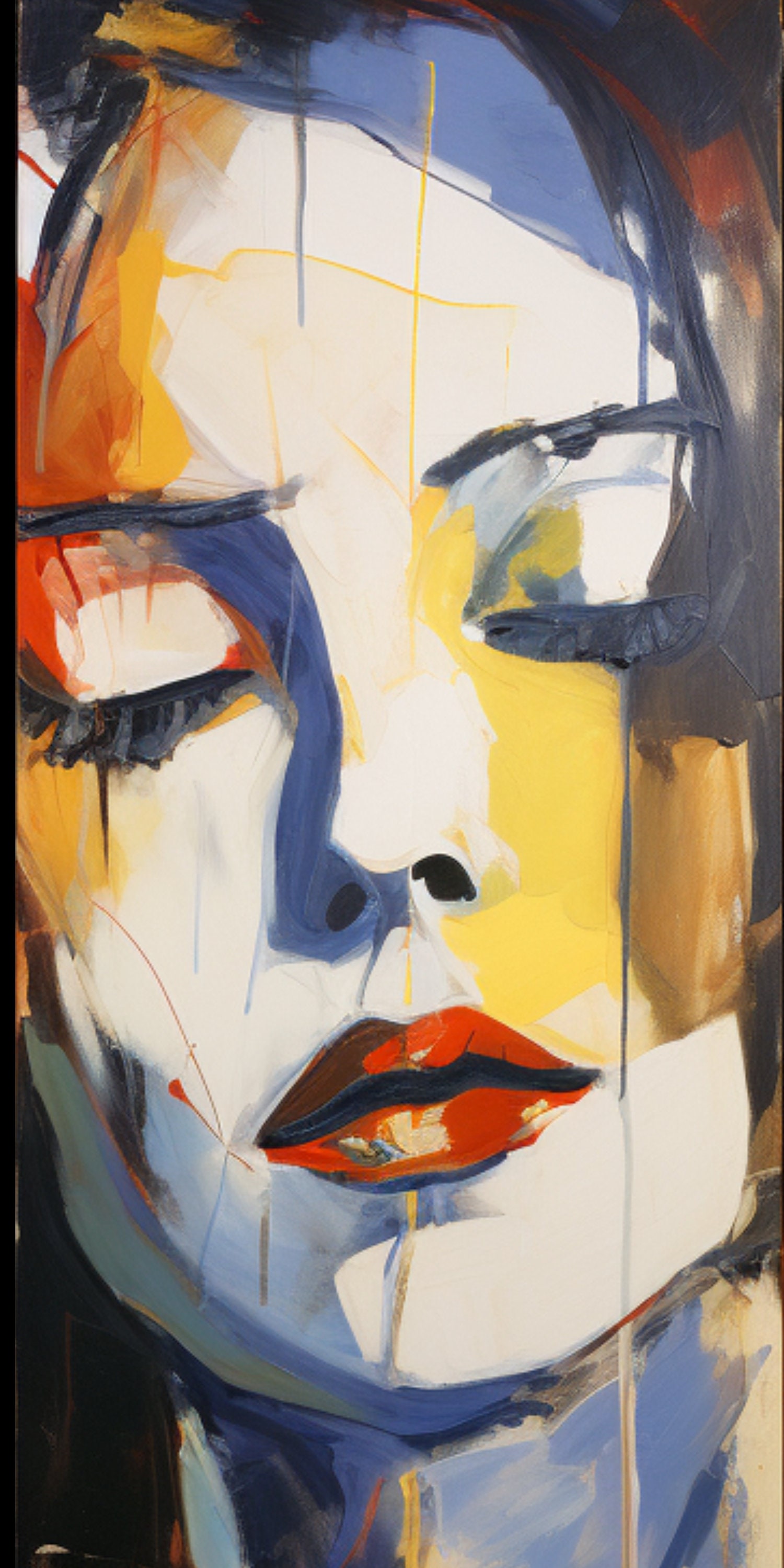 Triptych, 3 Sisters, Abstract, Modern Art, 3 Piece Framed Canvas Wall ...