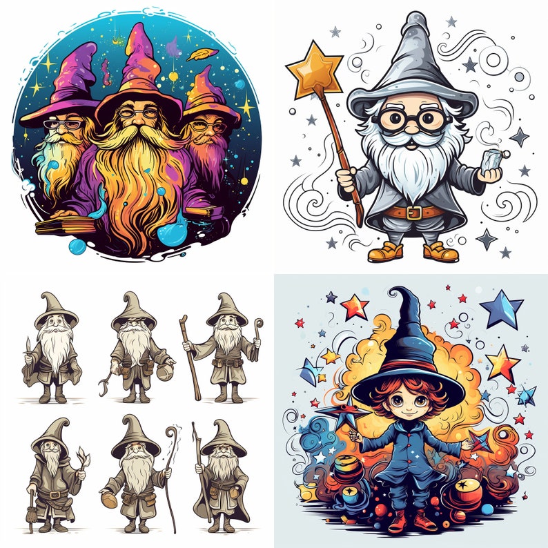 16 Cricut Magic Wizards Svg Bundle, Svg Files for Cricut, Wizard Vector ...