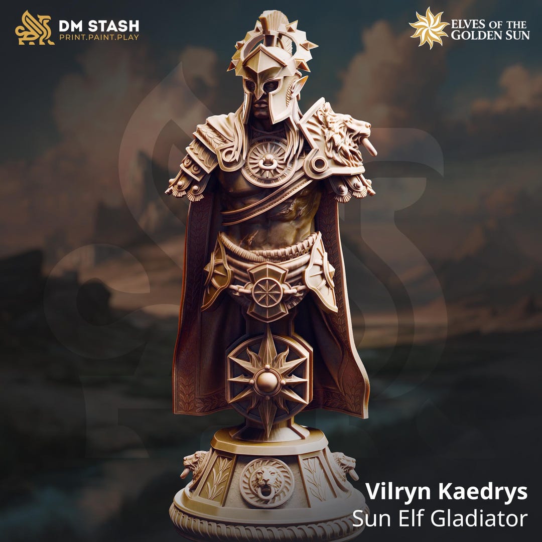 Vilryn Kaedrys – Sun Elf Gladiator (bust) - Etsy