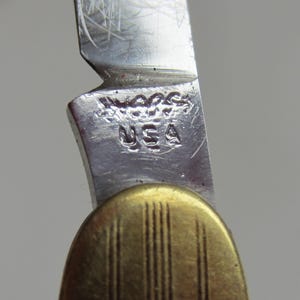 Vintage Pen Knife 2 Retractable Blades Made in USA Very Small Pocket ...
