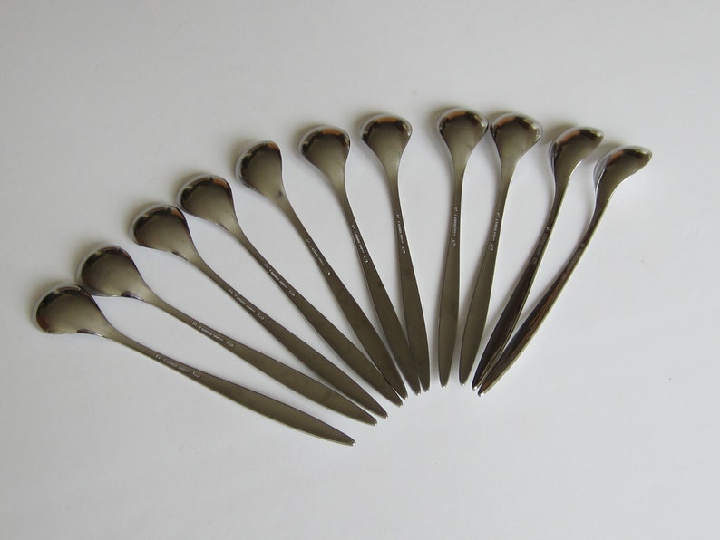 MCM Stegor Guiding Star Ice Tea Spoons Set of 11 Stainless Steel USA ...