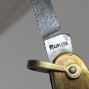 Vintage Pen Knife 2 Retractable Blades Made in USA Very Small Pocket ...