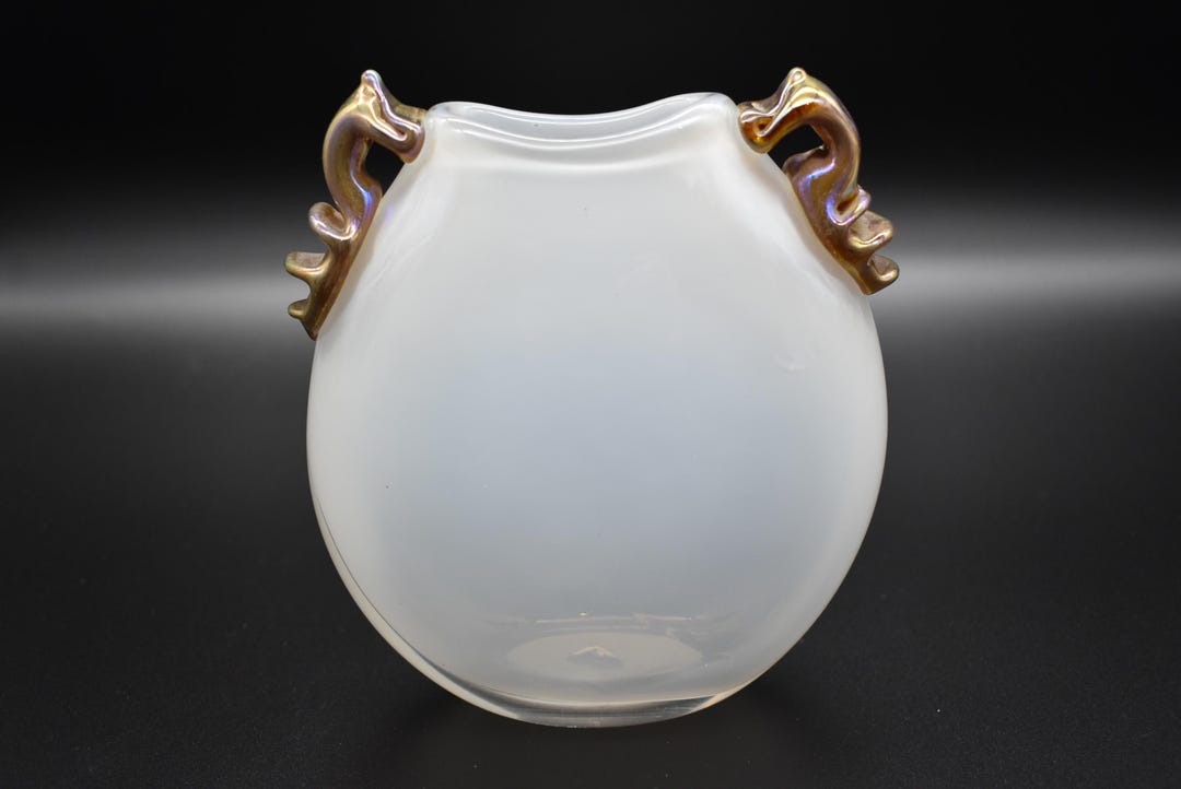 Patrick Stern Art Glass Vase Vintage Signed Studio Iridescent Glass ...