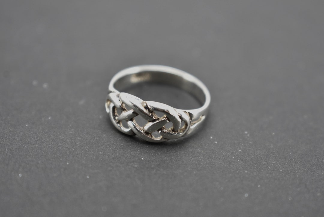Sterling Silver Celtic Band Ring Vintage Open Work Celtic Knot Ring - Etsy