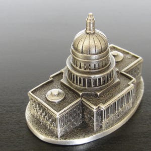 US Capitol Pewter Figurine Bates and Klinke Pewter Miniature Washington ...
