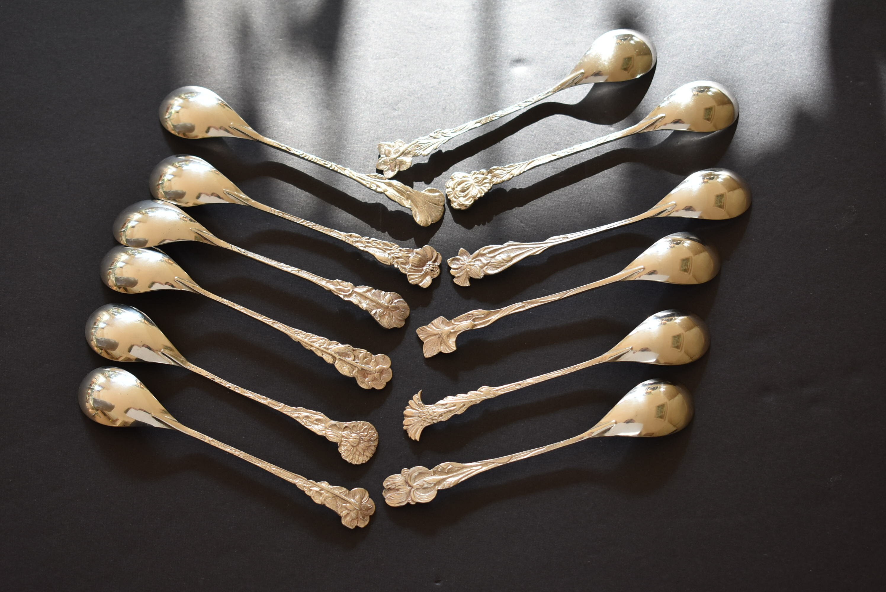 Antique Dutch Silver Demitasse Spoons Set of 12 Flower Handles - Etsy