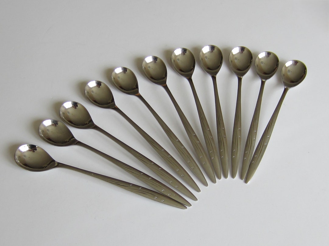MCM Stegor Guiding Star Ice Tea Spoons Set of 11 Stainless Steel USA ...