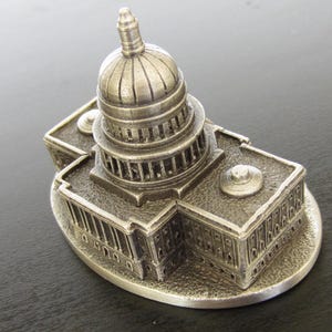 US Capitol Pewter Figurine Bates and Klinke Pewter Miniature Washington ...