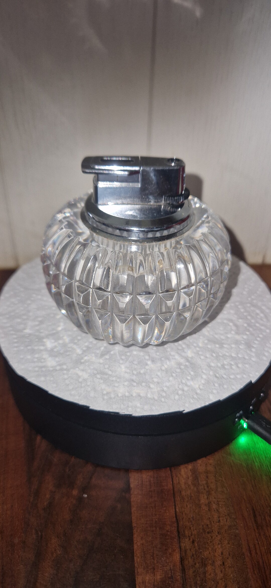 Waterford Crystal Glenmore Butane Table Lighter, Vintage Mid-century ...