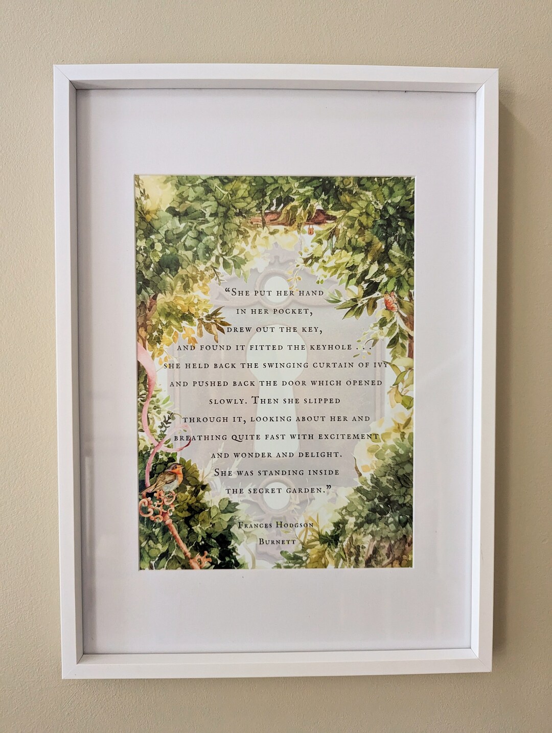 The Secret Garden Beautiful A4 Print Frances Hodgson Burnett, Secret ...