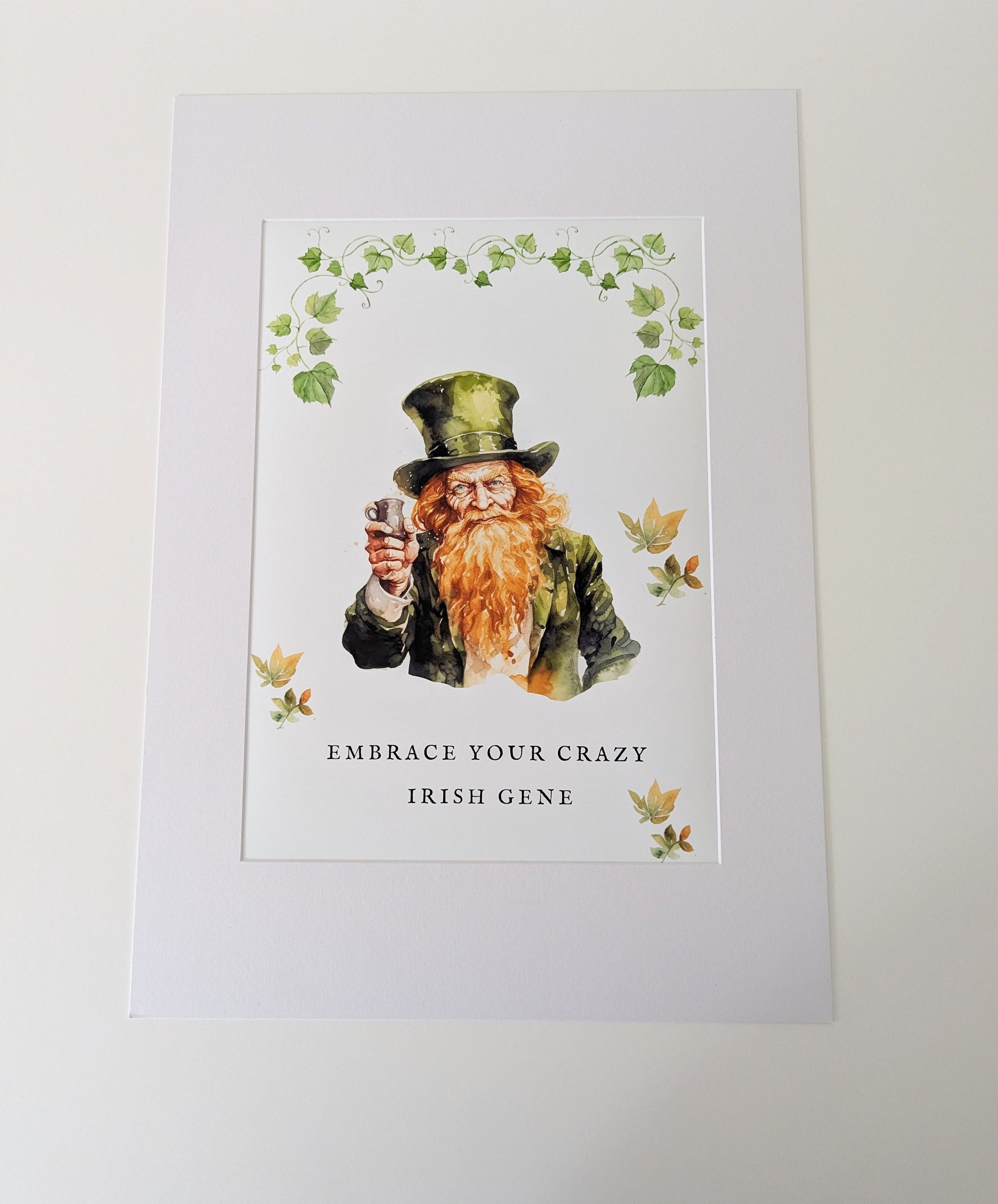 A4 Funny Irish Print embrace Your Crazy Irish Gene New Home ...