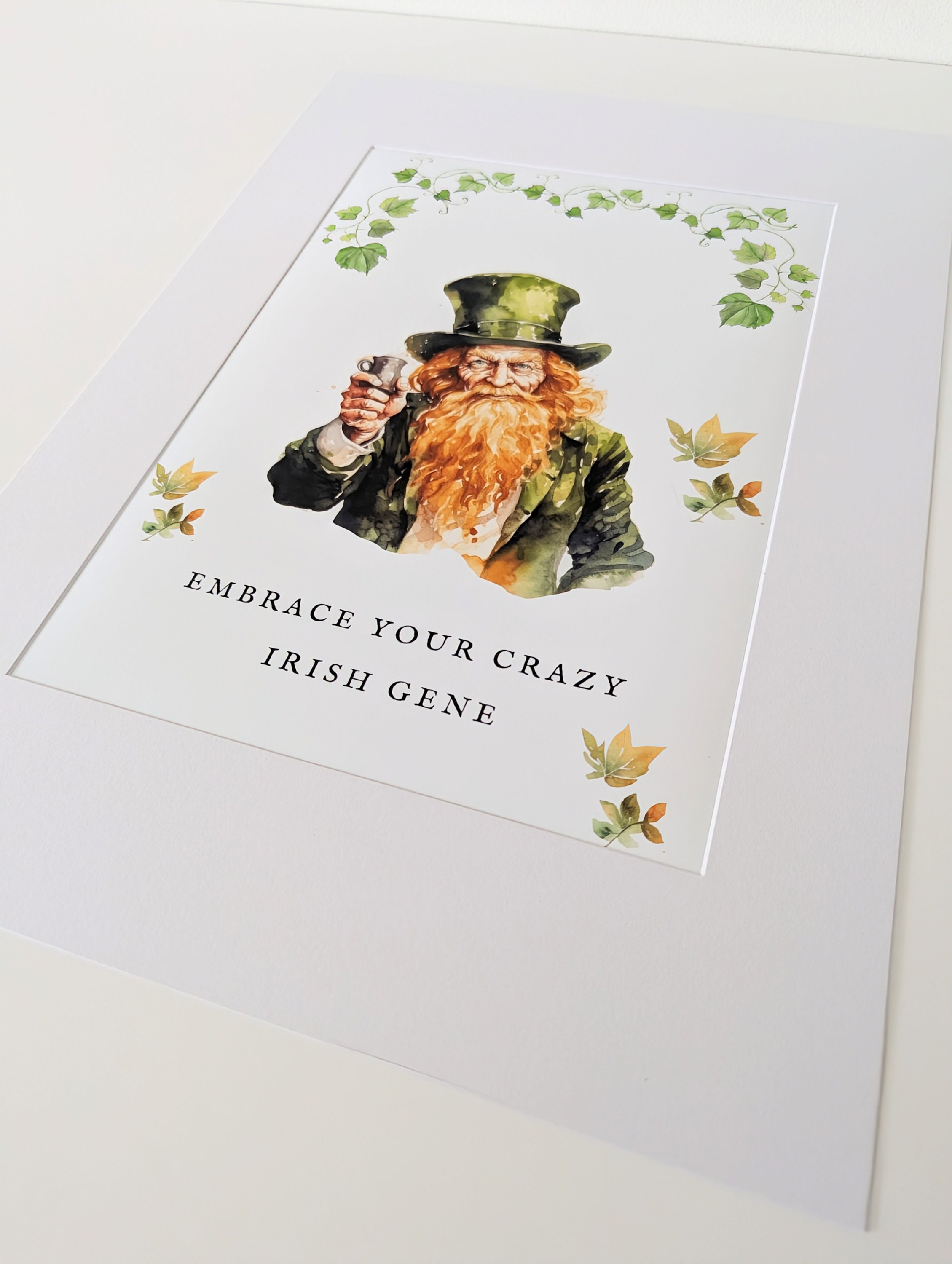 A4 Funny Irish Print embrace Your Crazy Irish Gene New Home ...