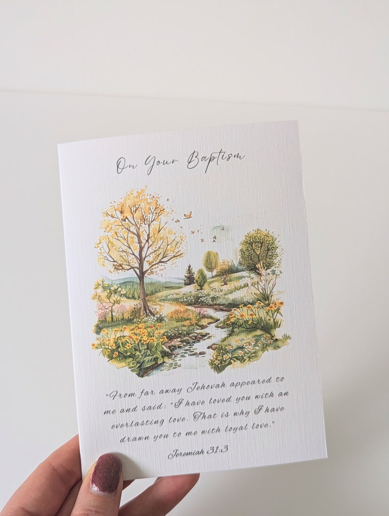 JW Baptism Card Encouraging Scriptural JW Baptism Card - Etsy