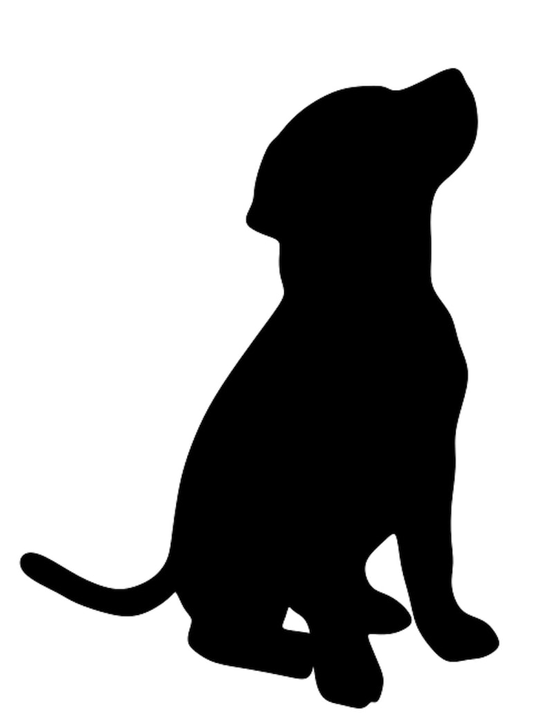 Labrador Puppy Silhouette: Dog SVG, PNG, DXF Cut File (digital Download ...