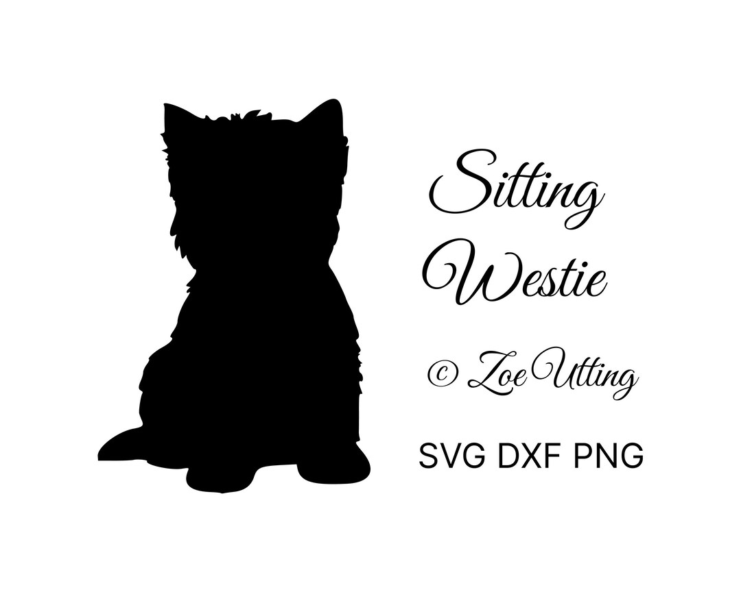 Westie Puppy Silhouette: Dog SVG, PNG, DXF Cut File (digital Download ...