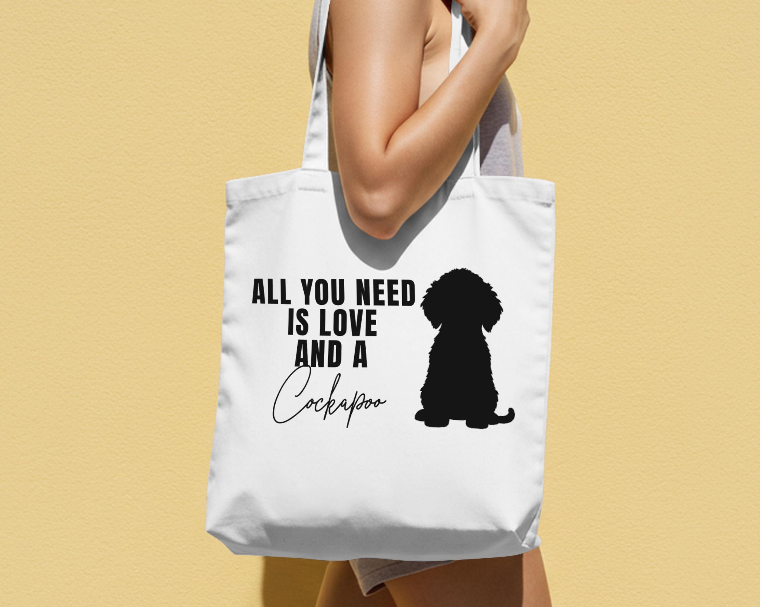 Cockapoo Puppy Sitting Silhouette: Dog SVG, PNG, DXF Cut File (digital ...
