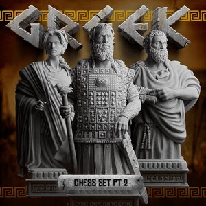 Greek Chess Set (unpainted & No Board) - Etsy