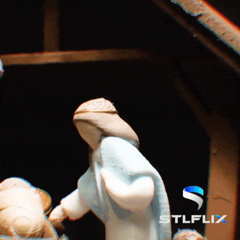 3d Printed Nativity Set (unpainted) - Etsy