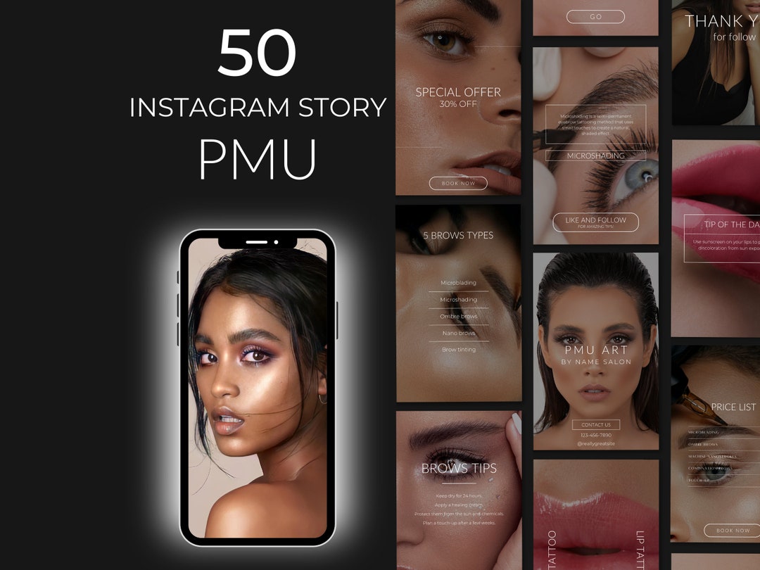 Pmu Instagram Story Templates Pmu Brow Templates Pmu Social Media ...