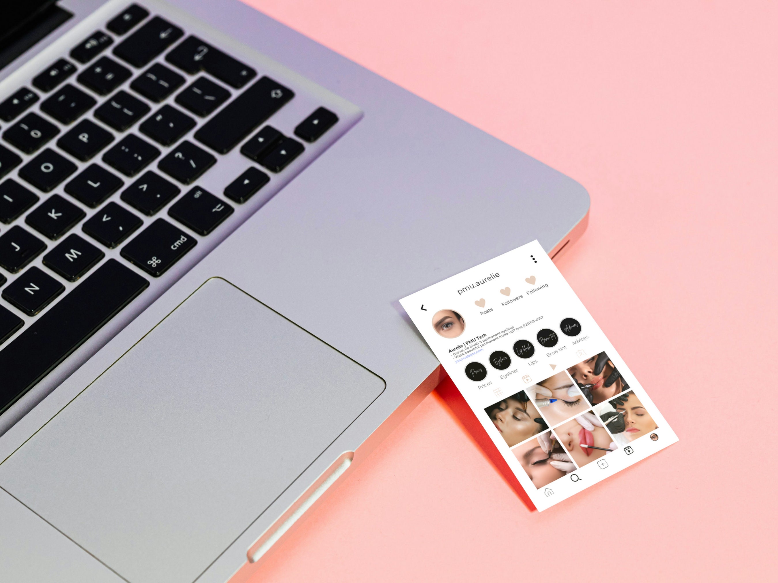 Pmu Instagram Business Card Template Pmu Ig Business Card Template Pmu ...