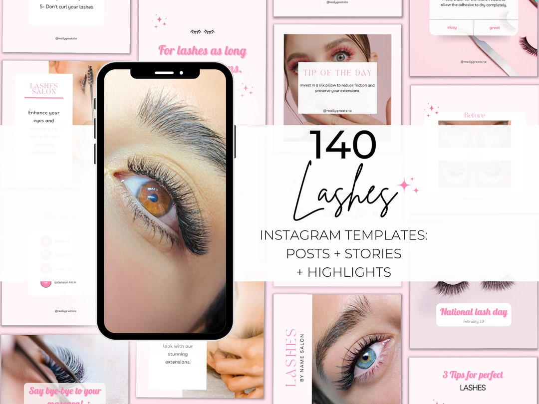 Lash Tech Templates Lashes Bundle Instagram Lash Artist Lashes Content ...
