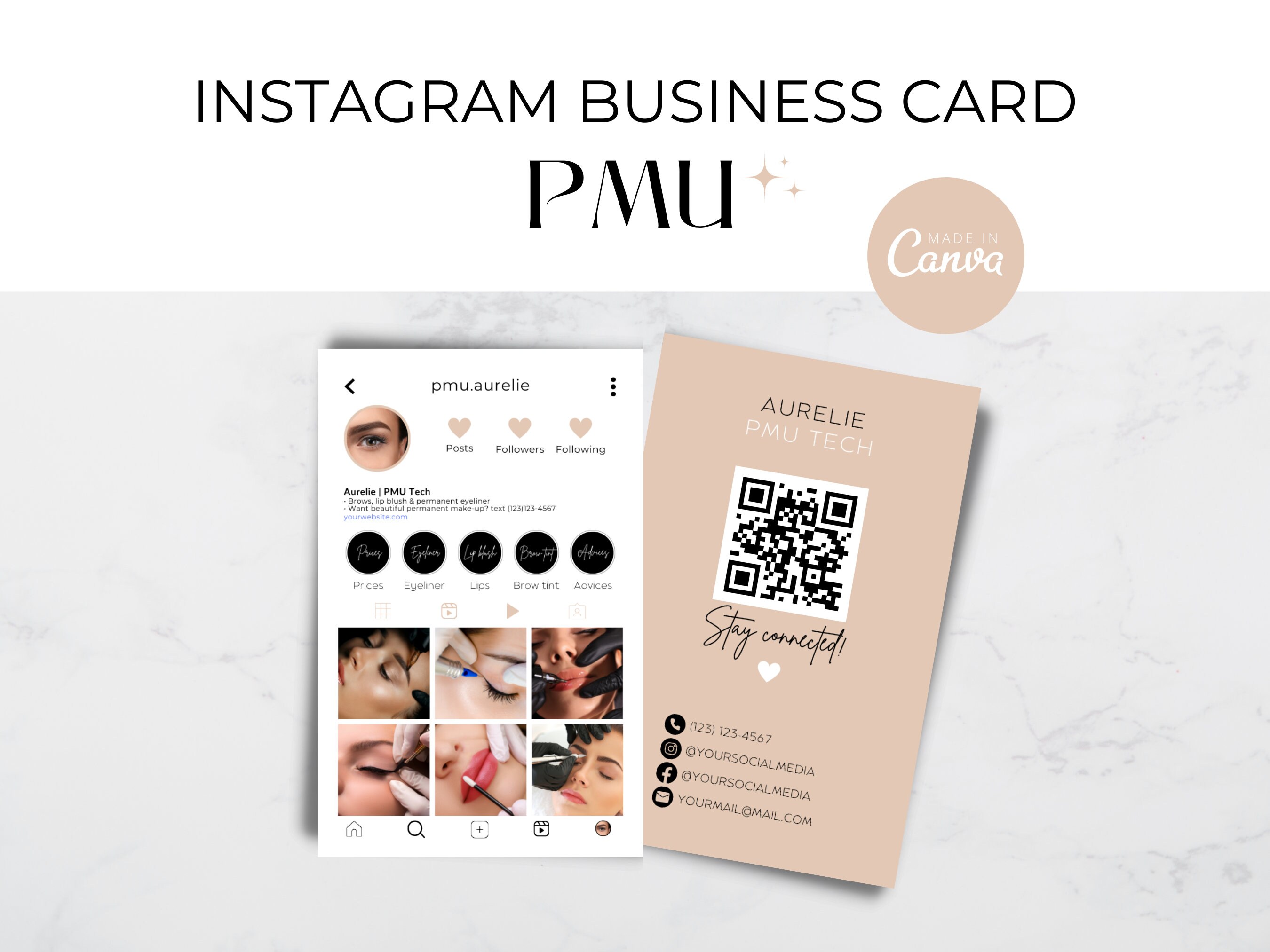 Pmu Instagram Business Card Template Pmu Ig Business Card Template Pmu ...