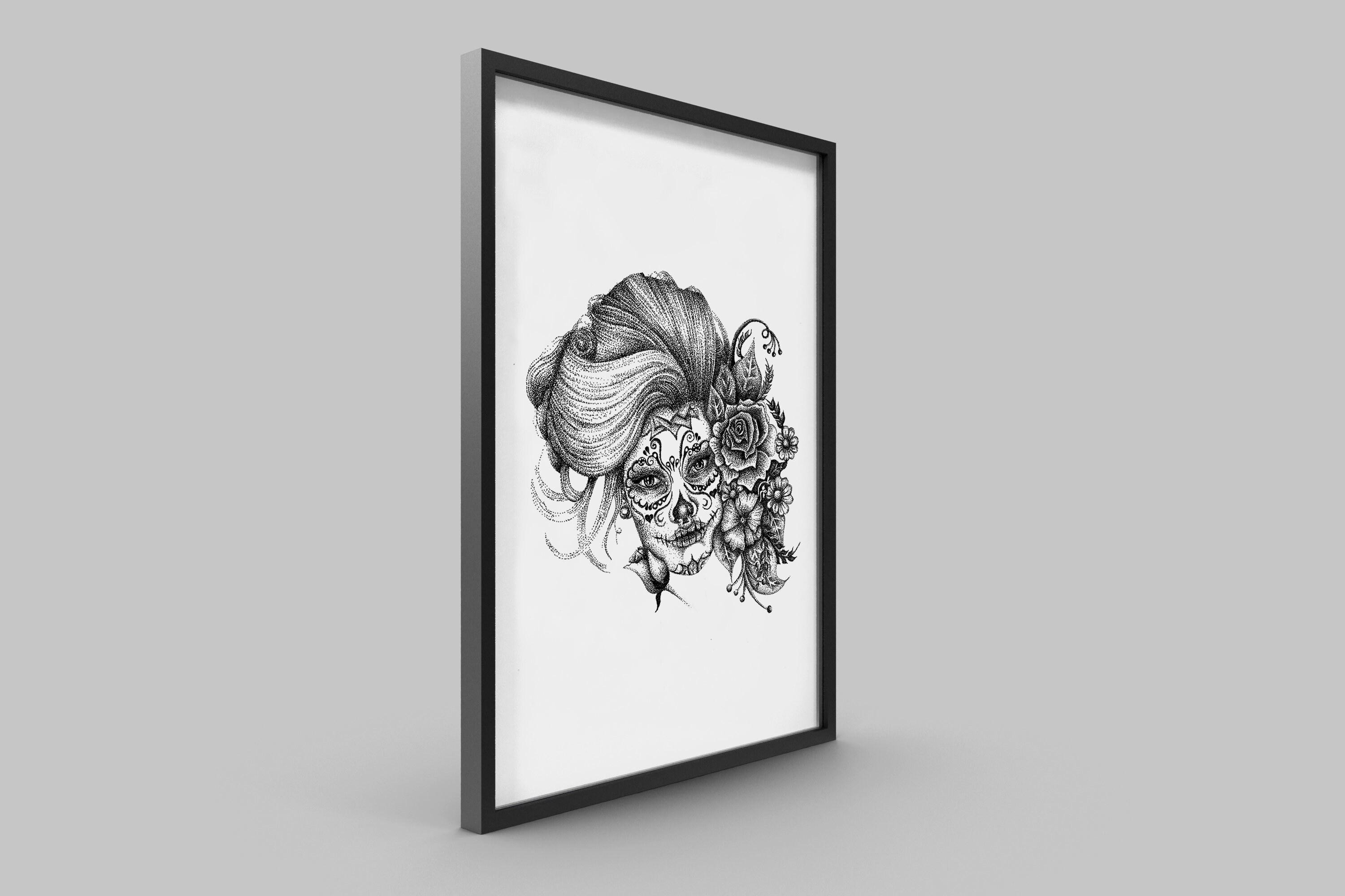 Digital Download, Printable Ink Dot Drawing - Etsy