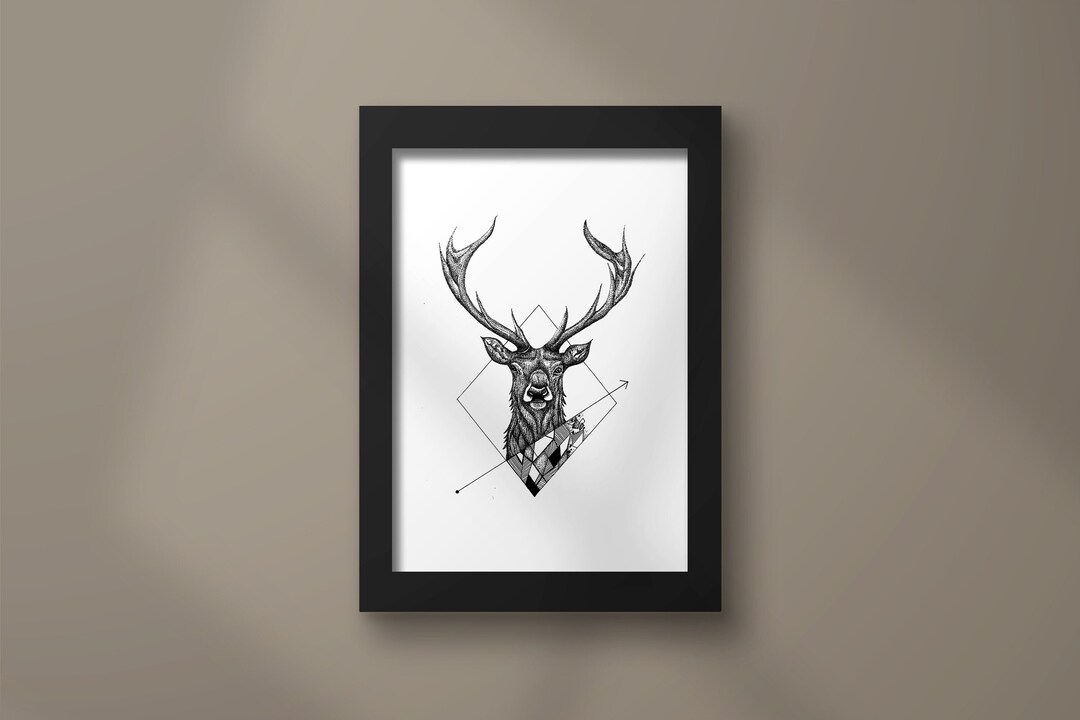 Digital Download, Printable Ink Dot Drawing - Etsy