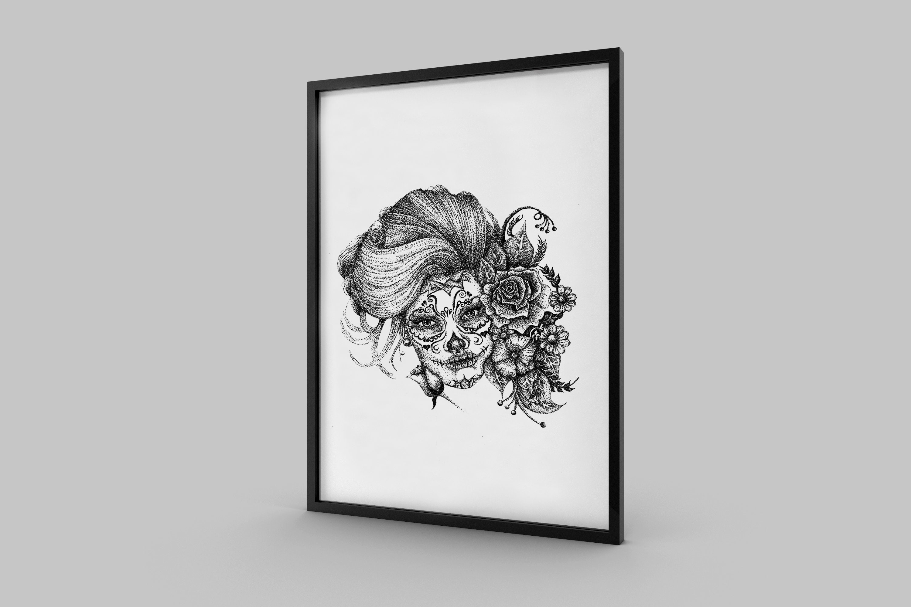 Digital Download, Printable Ink Dot Drawing - Etsy