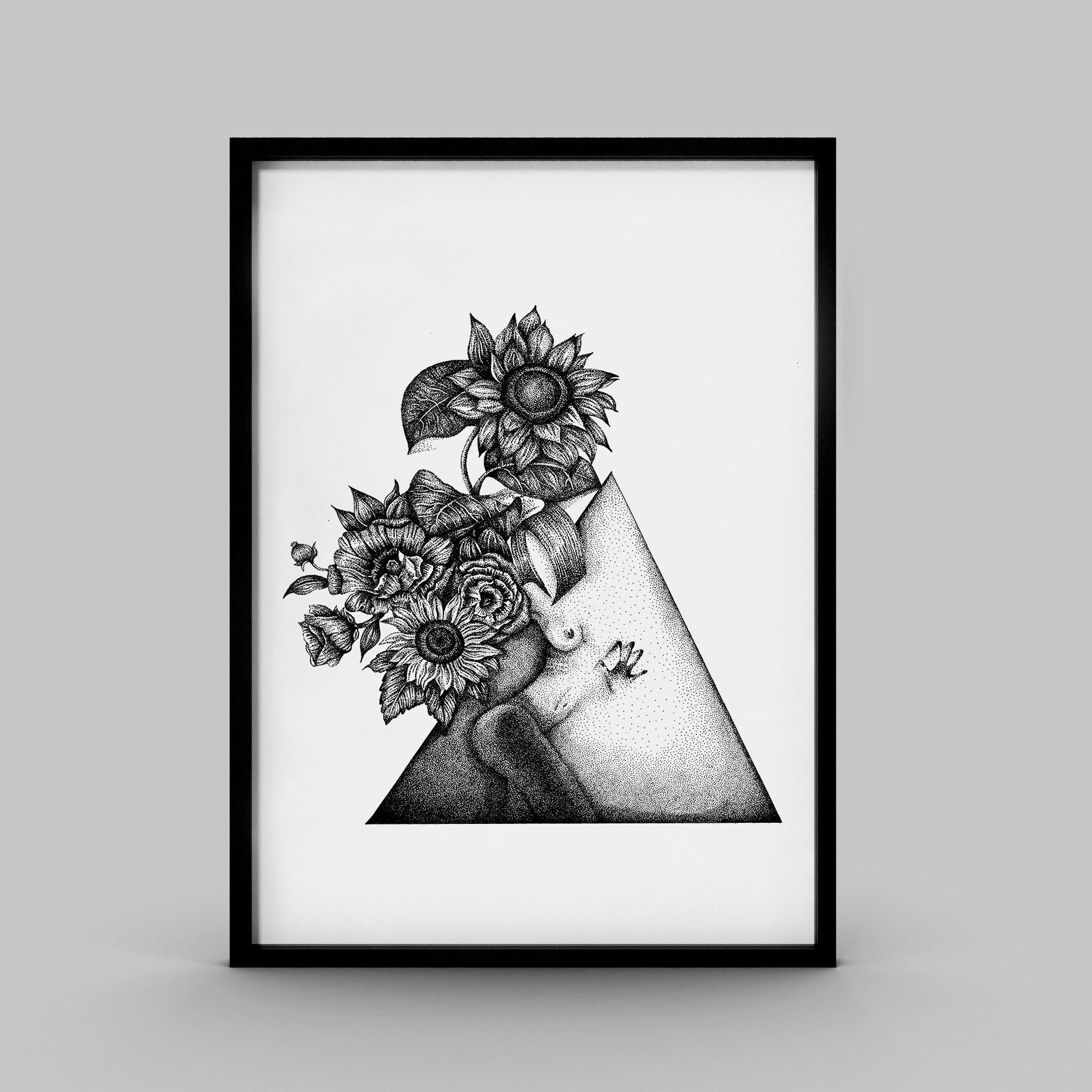 Digital Download Printable Ink Dot Drawing - Etsy