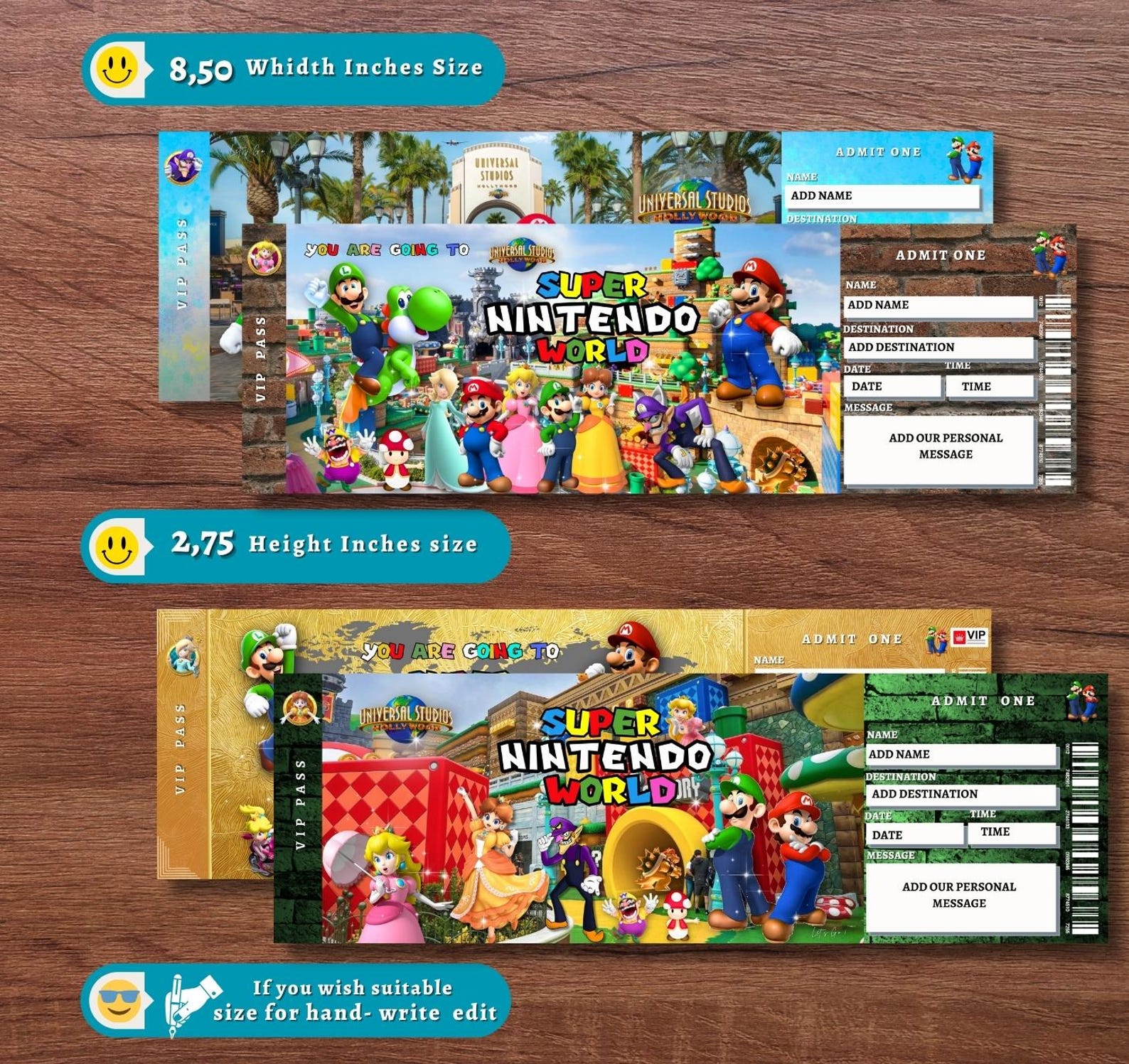 Super Nintendo World Trip Ticket: Universal Studios Hollywood Surprise ...