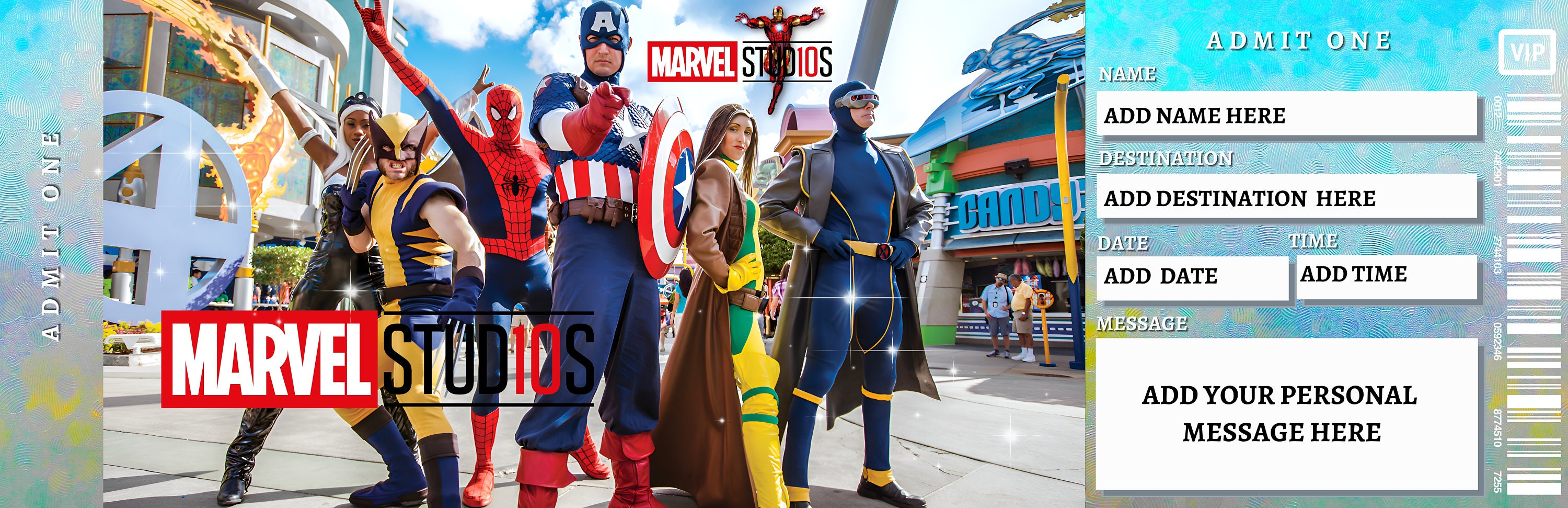 Editable MARVEL STUDIOS Surprise Trip Reveal Gift Template. Marvel ...