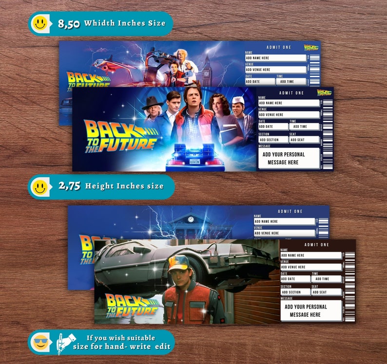 Editable BACK to the FUTURE Surprise Reveal Event Gift Template. Back ...