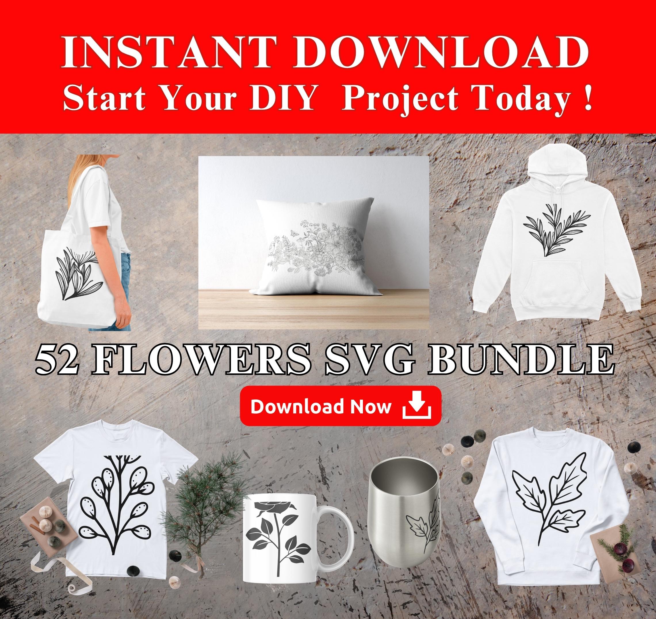 Flower SVG Bundle: Spring Floral Cut Files for Cricut (digital Download ...