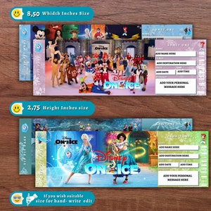 Editable Disney on Ice Show Ticket, Surprise Event Reveal (printable ...