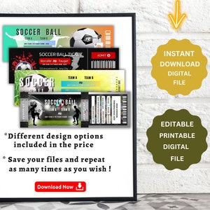 Editable SOCCER BALL Surprise Gift Template. Keepsake Faux Souviner ...