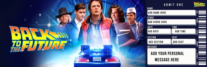 Editable BACK to the FUTURE Surprise Reveal Event Gift Template. Back ...